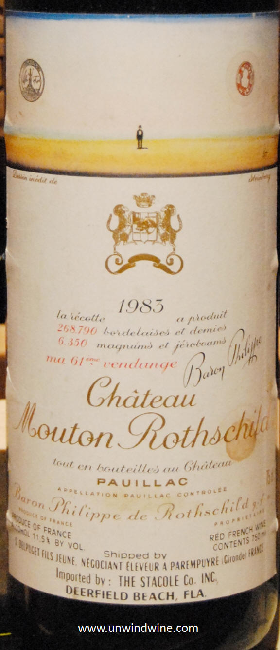 Chateau Mouton Rothschild Label Library on McNees.org/winesite