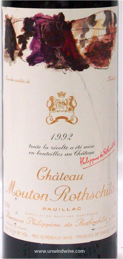 Chateau Mouton Rothschild Label Library on McNees.org/winesite